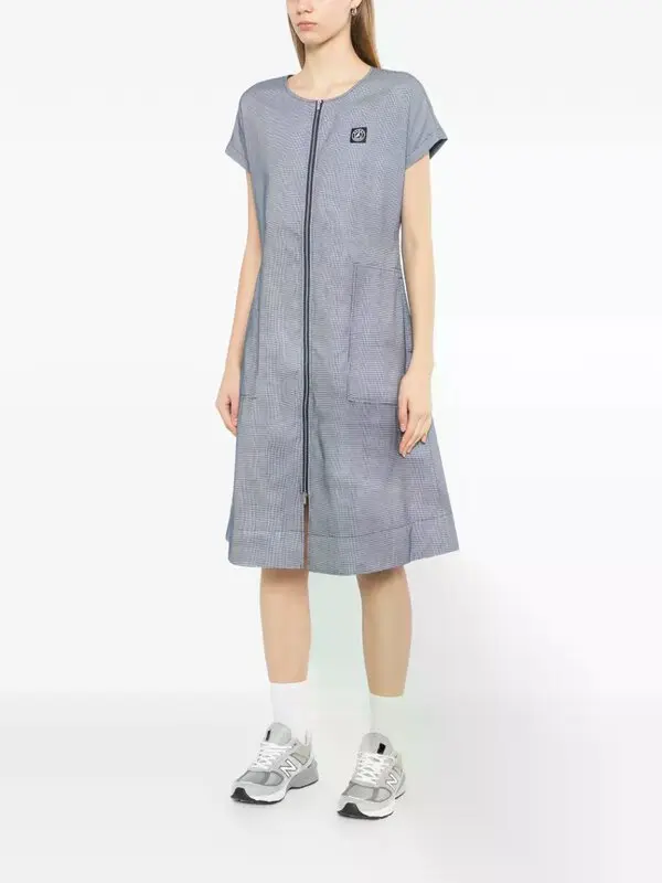 AGNES B. Checked Midi Dress