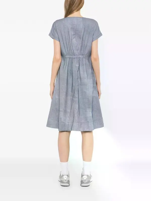 AGNES B. Checked Midi Dress