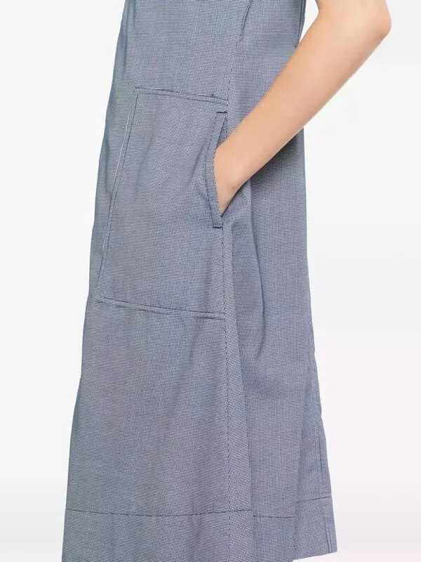 AGNES B. Checked Midi Dress