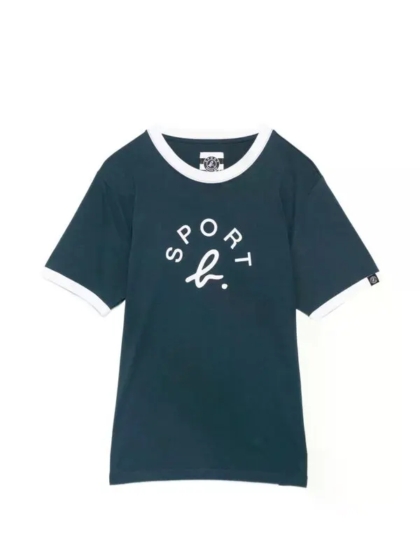 AGNES B. Arch Logo-print T-shirt - Blue