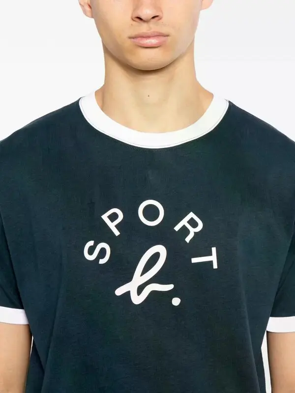 AGNES B. Arch Logo-print T-shirt - Blue