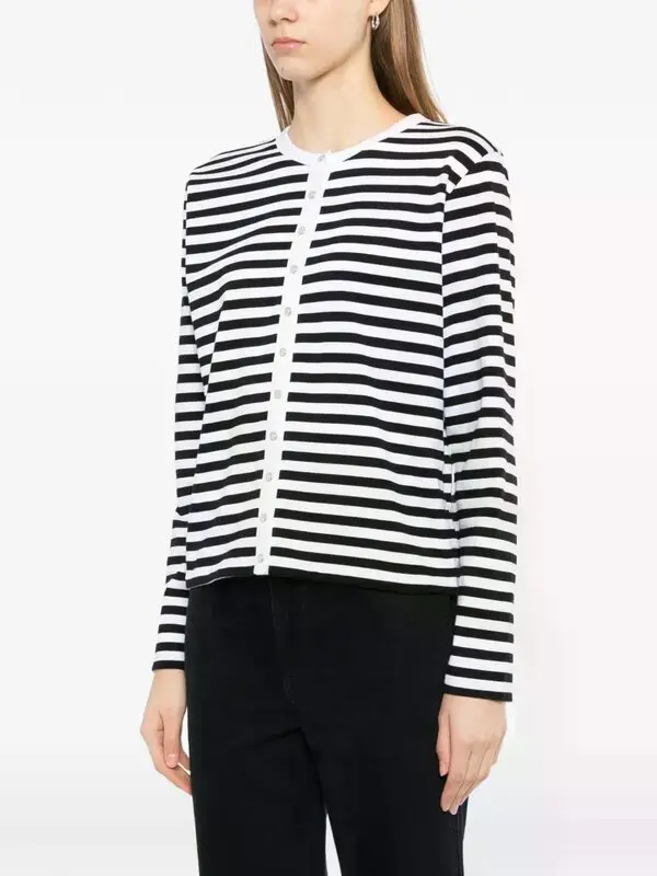 AGNES B. Astro Striped Cardigan