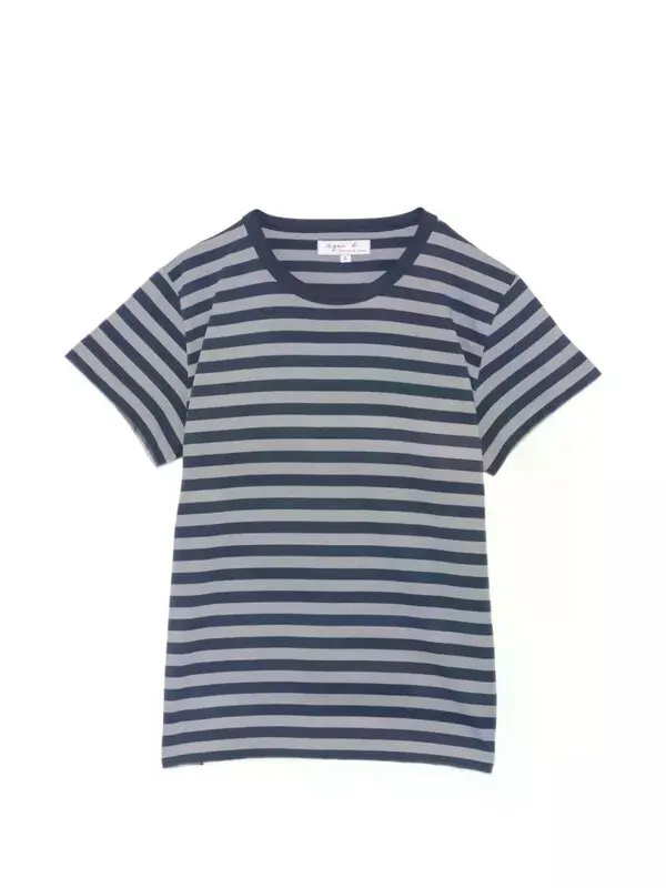 AGNES B. Striped Brando T-shirt - Blue