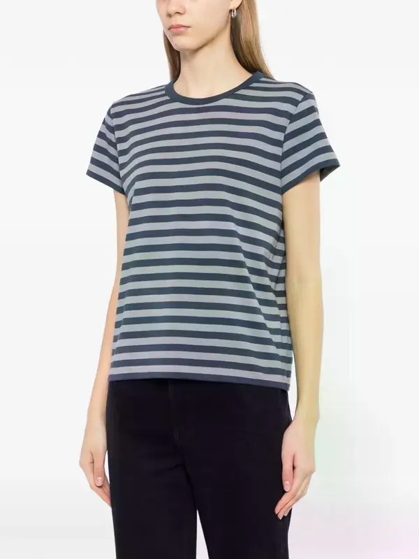 AGNES B. Striped Brando T-shirt - Blue