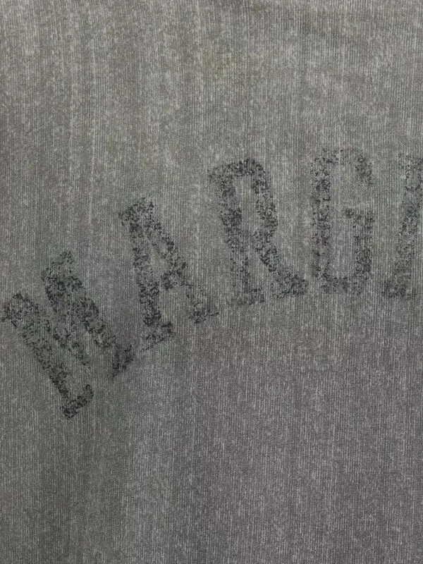 MAISON MARGIELA Logo Print Short Sleeve Sweatshirt - Grey