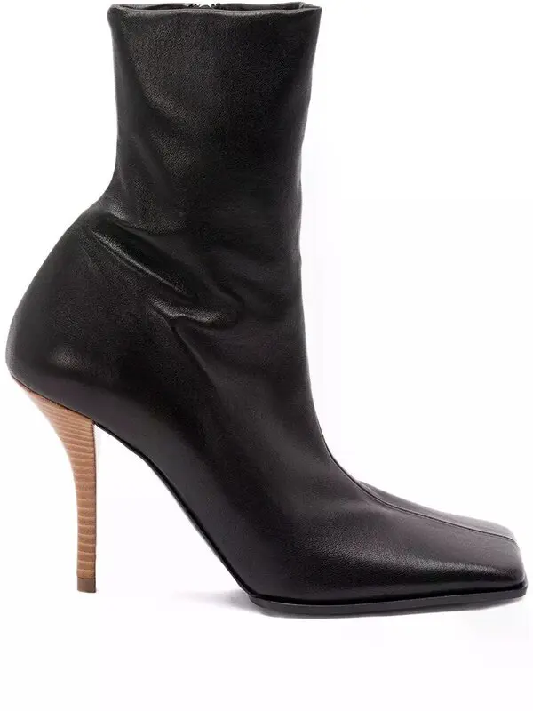 Alaïa Square-toe Leather Knee-high Boots