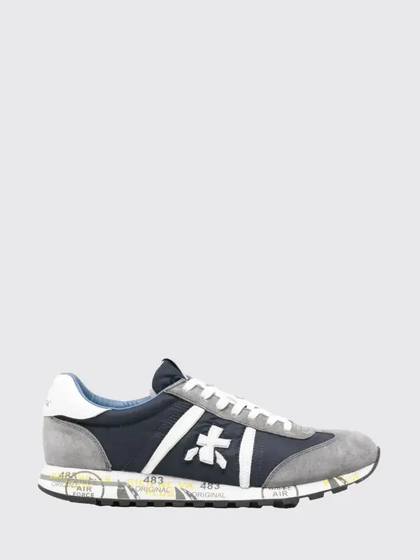 Premiata Lucy Cotton Twill And Nylon Sneakers - Blue