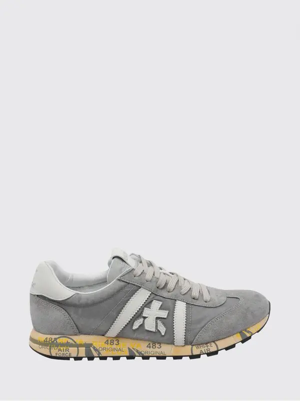 Premiata Lucy Cotton Twill And Nylon Sneakers - Grey