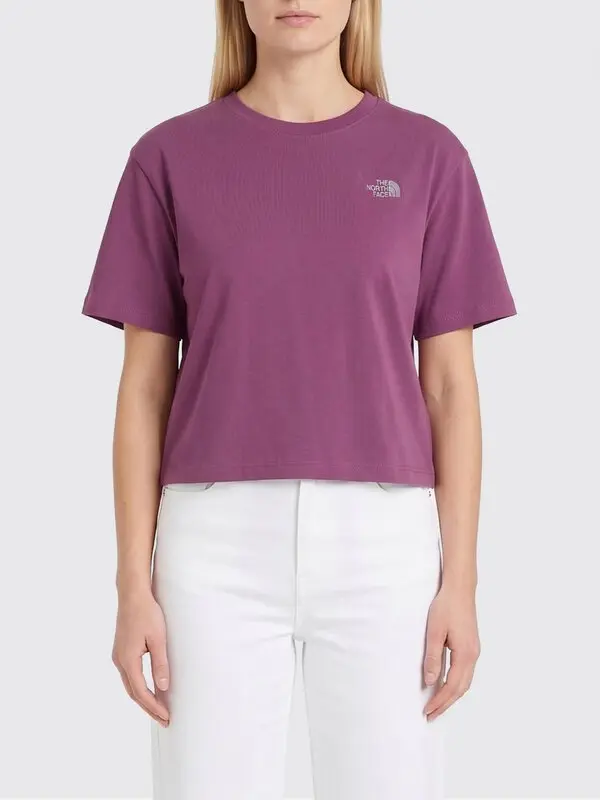 The North Face Cotton T-shirt With Logo - Violet