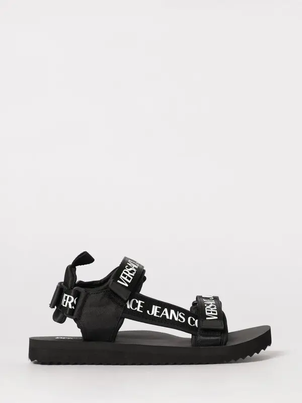 Versace Fabric Sandals With Printed Logo