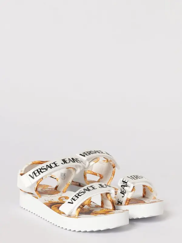 Versace Heeled Platform Sandals - White