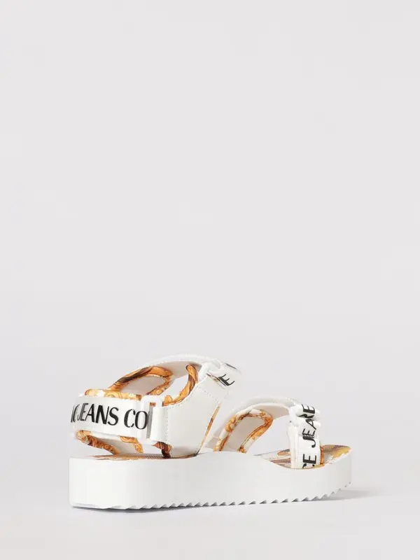 Versace Heeled Platform Sandals - White