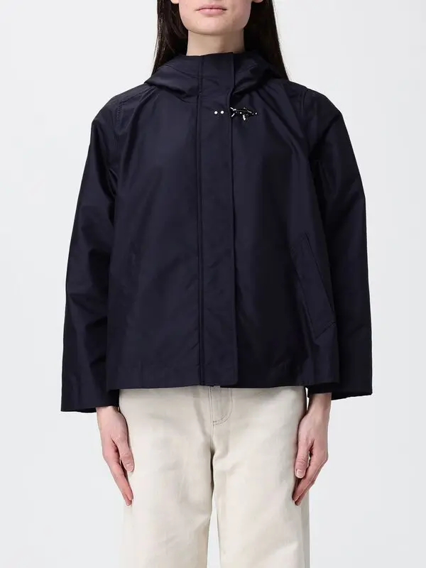 FAY Hooded Parka In Technical Poplin - Blue