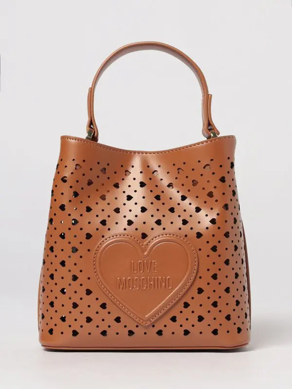 Moschino Perforated Heart Bucket Bag