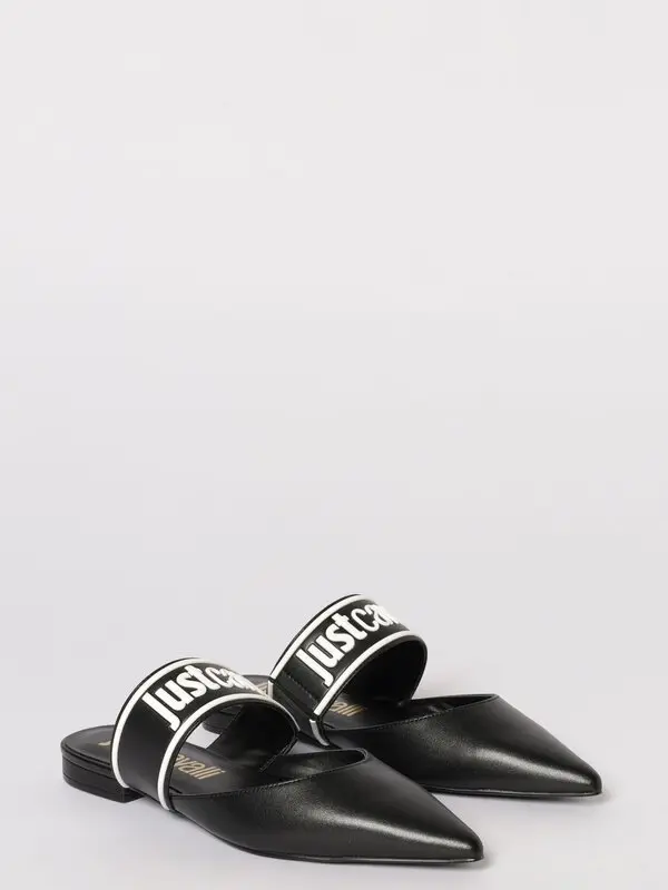 Just Cavalli Leather Mules