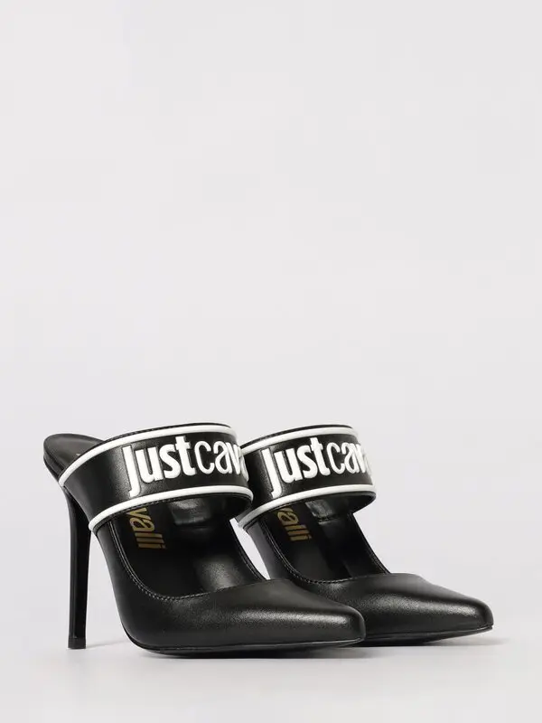 Just Cavalli Pointed Toe High Heel Mules