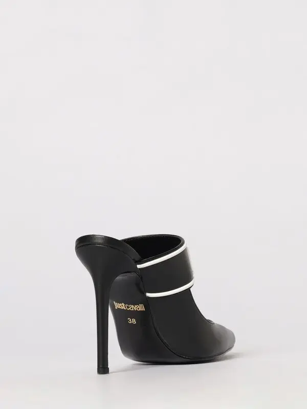 Just Cavalli Pointed Toe High Heel Mules