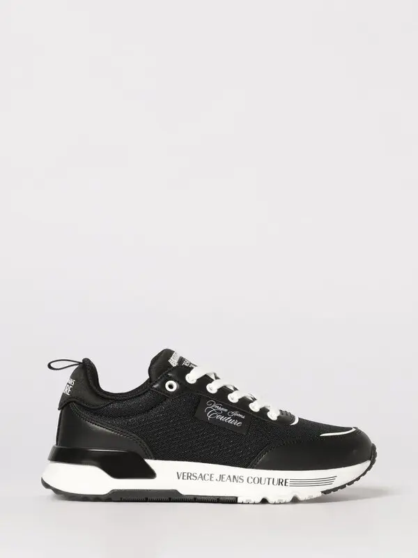 Versace Mesh Lace-up Low Top Sneakers - Black