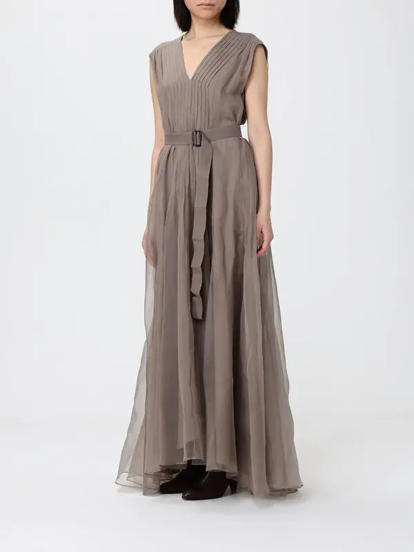 Brunello Cucinelli Belted Maxi Dress