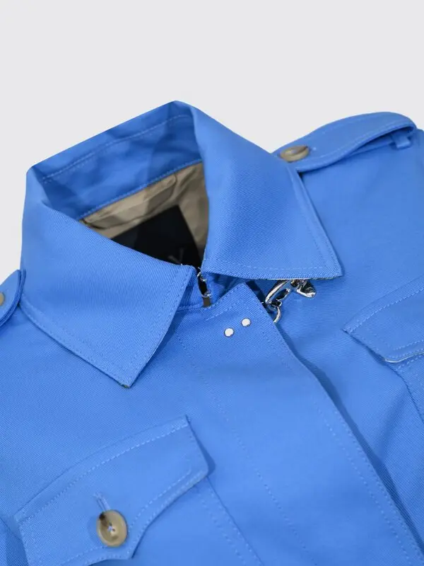 FAY Stretch Cotton Shirt Jacket - Blue
