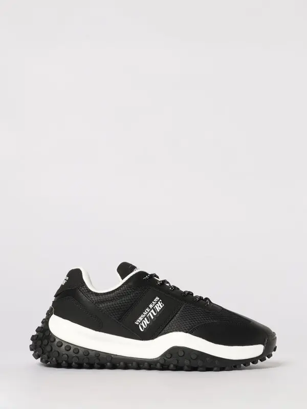 Versace Leather And Nylon Sneakers