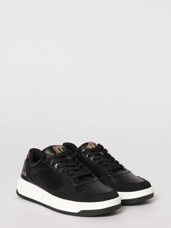 Just Cavalli Leather And Suede Sneakers - Black