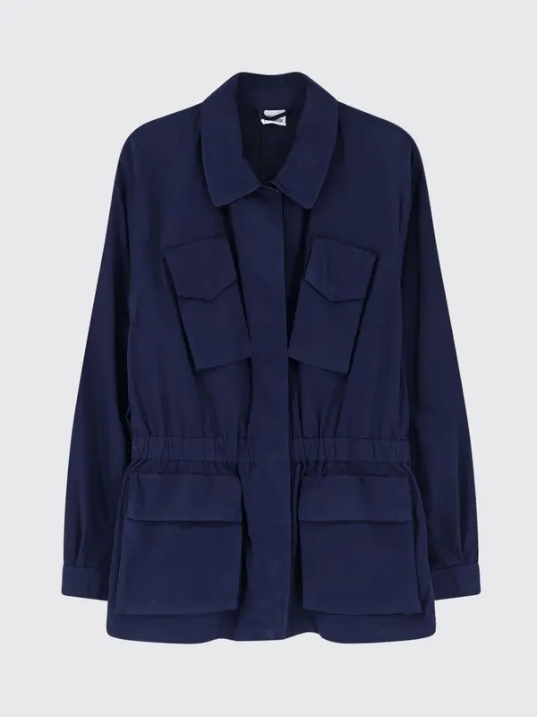 Aspesi Cotton Jacket With Classic Collar And Elasticated Waist