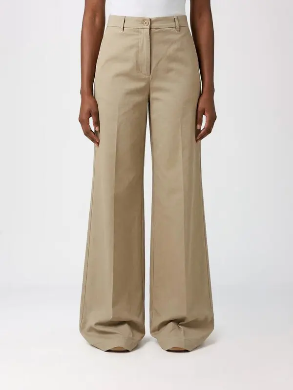 Aspesi Stretch Cotton Flared Trousers - Colonial