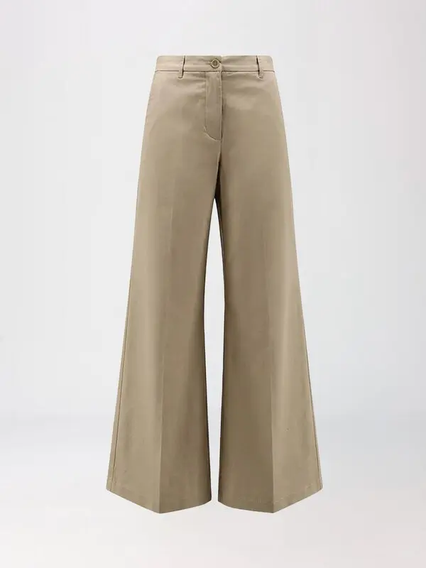 Aspesi Stretch Cotton Flared Trousers - Colonial