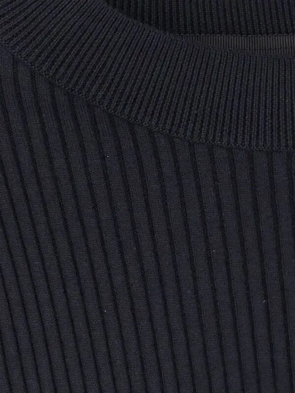 Sacai Cotton Knit Jumper With Balloon Sleeves