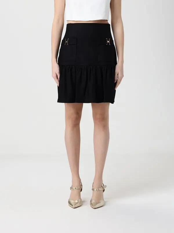 Elisabetta Franchi Linen Blend Mini Skirt