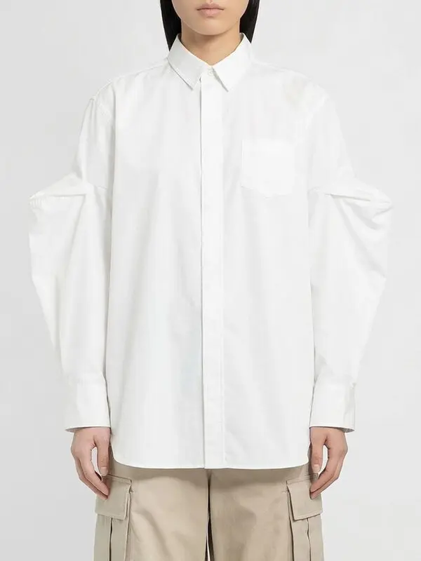 Sacai Striped Cotton Blend Shirt
