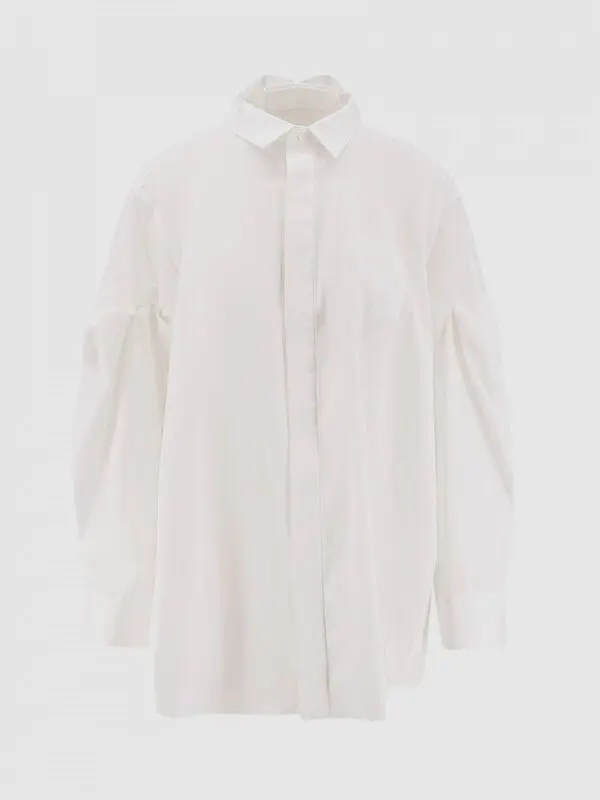Sacai Striped Cotton Blend Shirt
