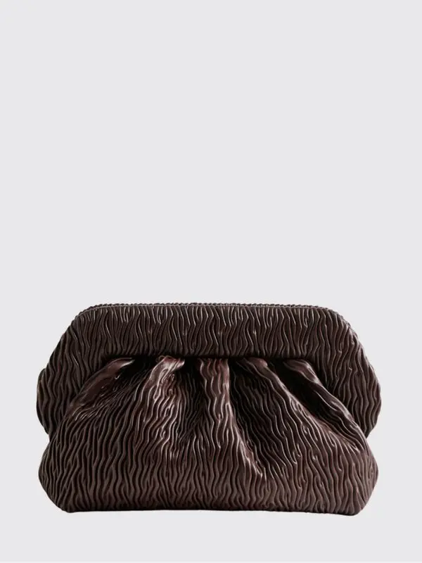 THEMOIRE Textured Clutch - Brown
