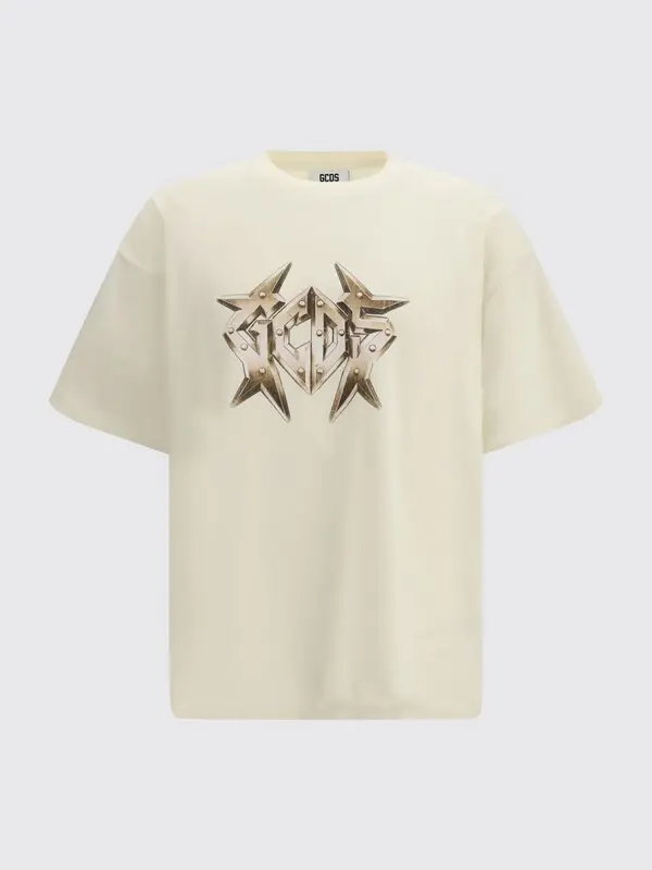 Gcds Cotton Graphic Print T-shirt - Beige