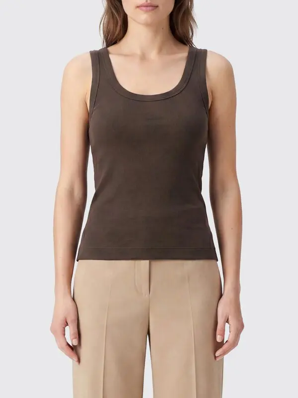 Brunello Cucinelli Cotton Sleeveless Top - Brown