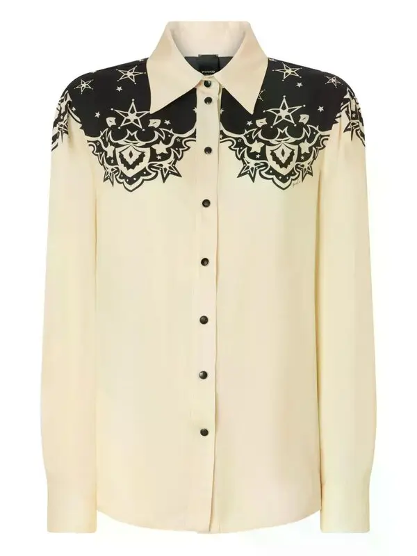 Pinko Long-sleeve Star Print Shirt