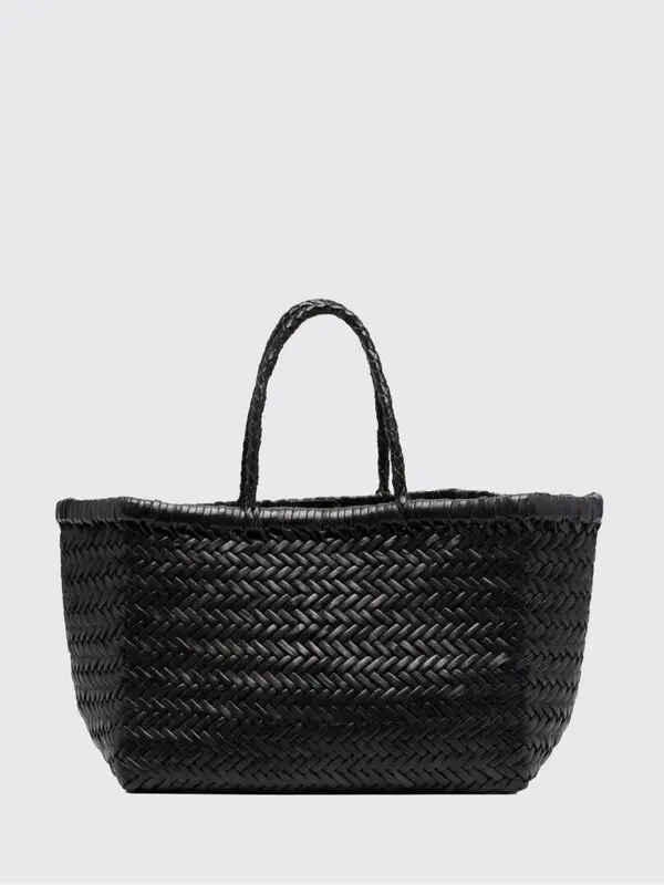 Dragon Diffusion Triplo Salto Woven Leather Handbag - Black
