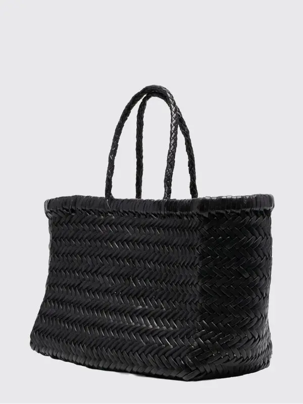 Dragon Diffusion Triplo Salto Woven Leather Handbag - Black