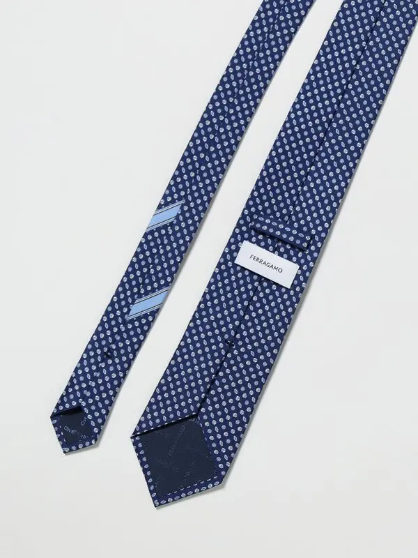 FERRAGAMO Silk Tie - Navy