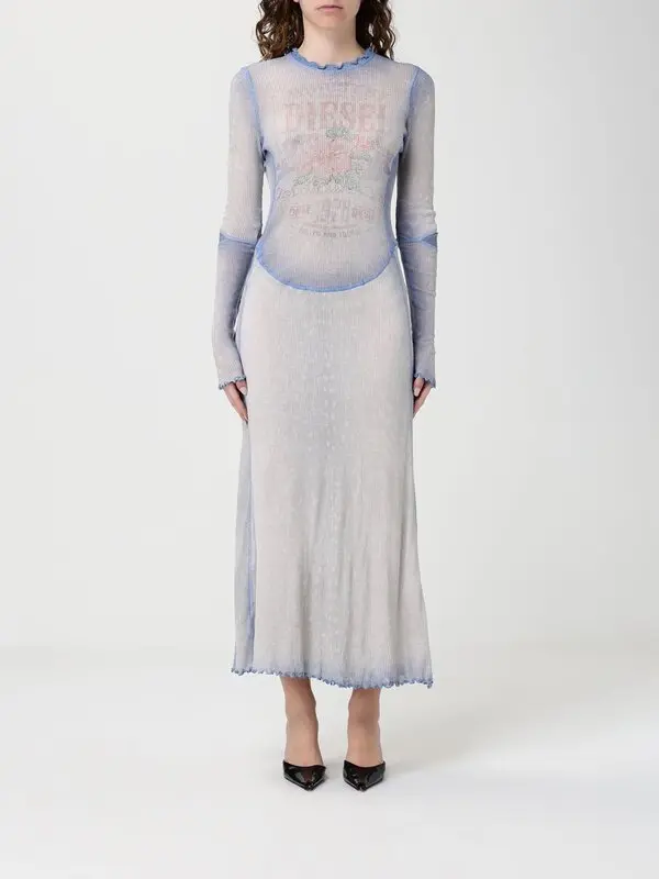 DIESEL® Ribbed Maxi Dress - Blue