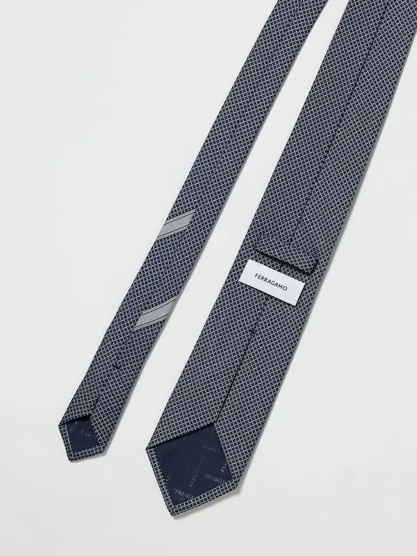 FERRAGAMO Silk Neck Tie - Navy