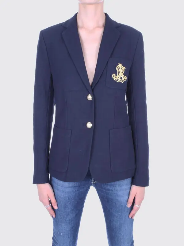 Ralph Lauren Single-breasted Cotton Blend Blazer - Blue