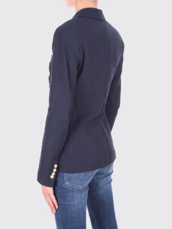 Ralph Lauren Single-breasted Cotton Blend Blazer - Blue