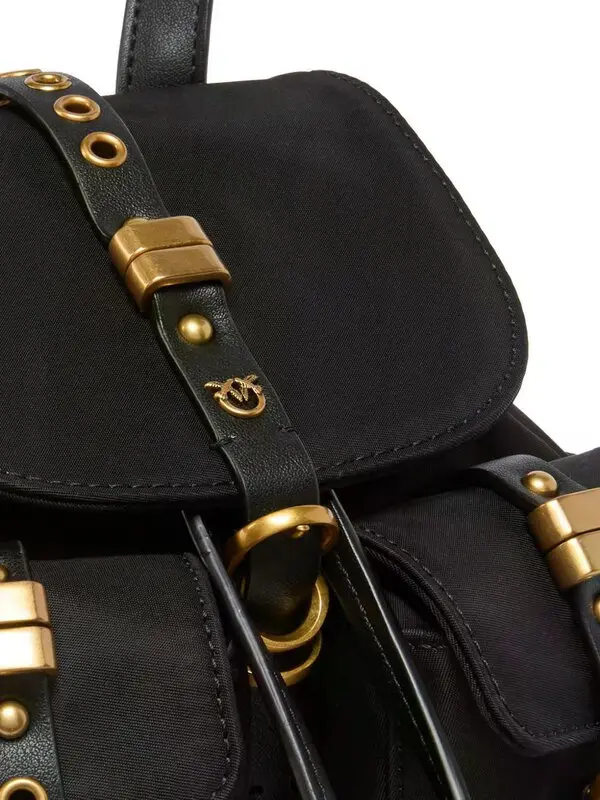 Pinko Small Backpack With Leather-effect Accents