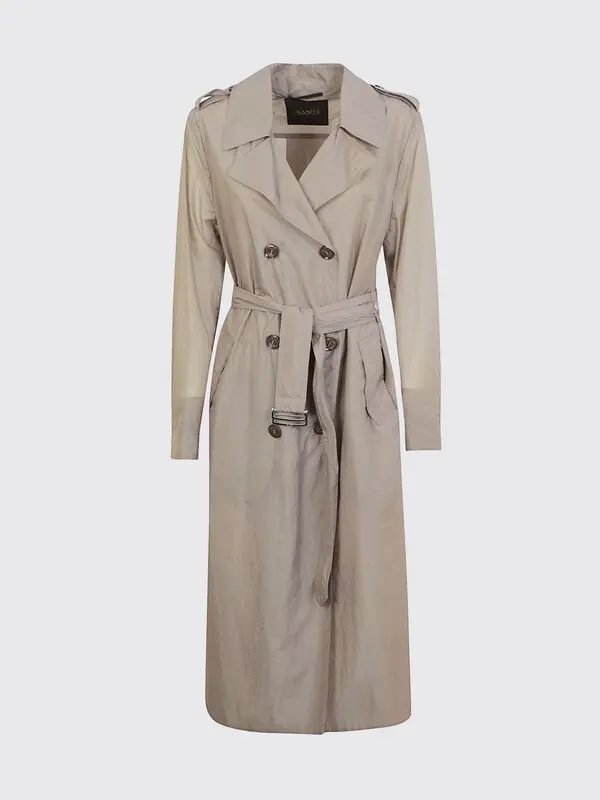 MOORER Double-breasted Cotton Trench Coat