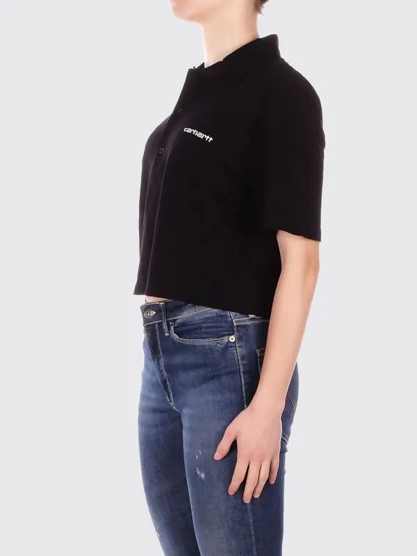 Carhartt Work In Progress Cropped Polo Shirt - Black
