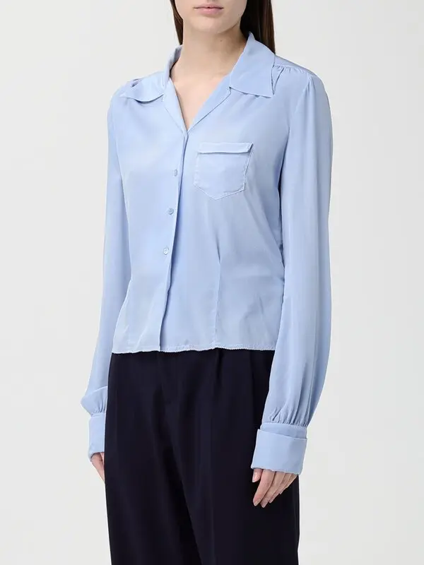MAISON MARGIELA Silk Shirt - Blue