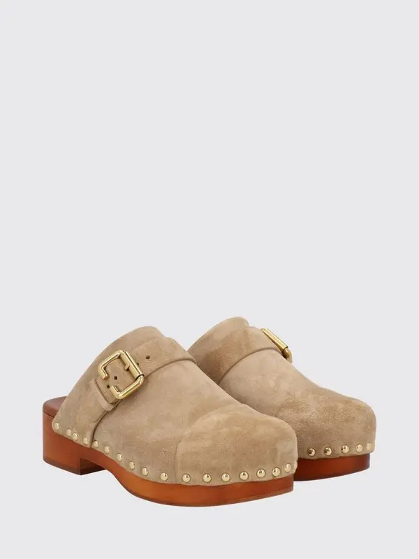 Chloé Buckled Clogs - Sand