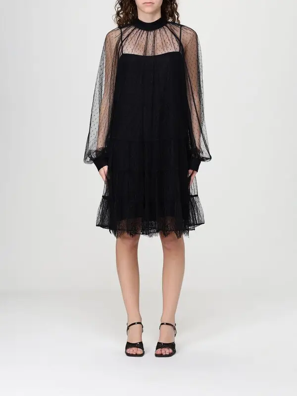 TWINSET Sheer Dot Dress